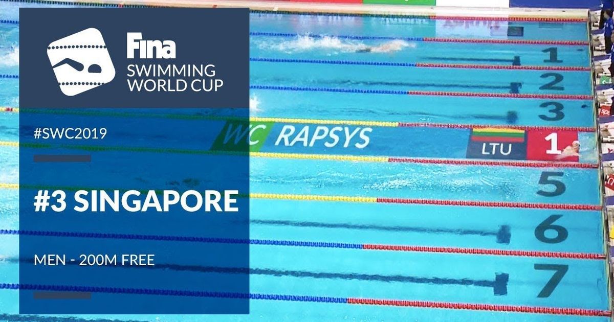 Men's 200m Freestyle | Day 3 Singapore #SWC19 | FINA Swimming World Cup ...