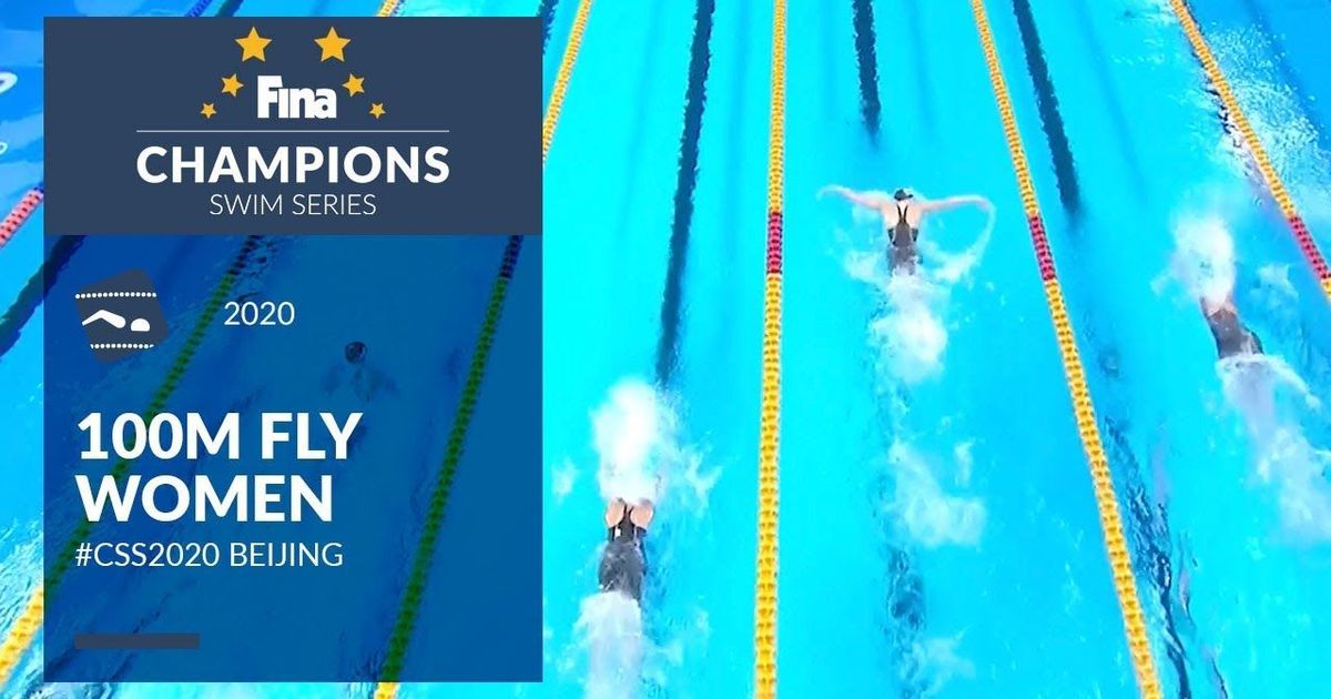 100m Fly Women | Beijing Day 1 | FINA Champions Swim Series 2020