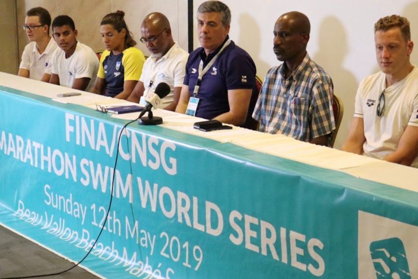 Long distance swimmers prepare for Seychelles FINA /CNSG MSWS race