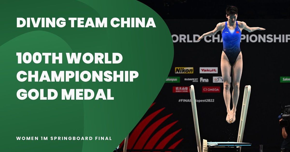 100th Gold Medal Team China Diving | Yajie LI Full Event | Women 1m ...