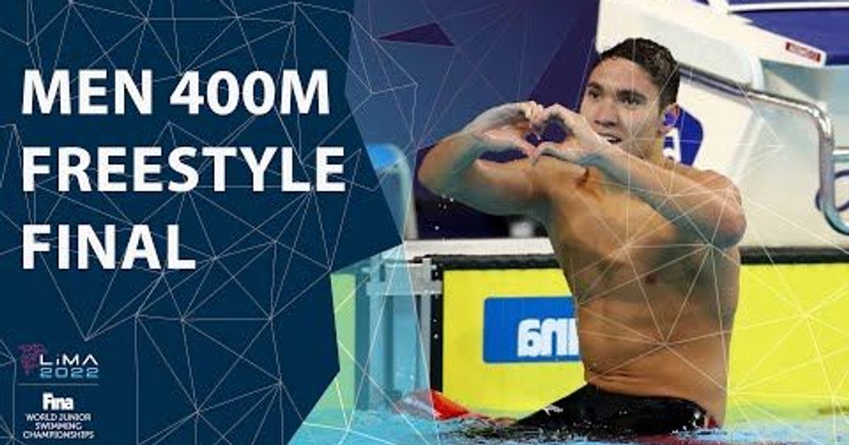 Men 400m Freestyle Final | Full Race | FINA World Junior Swimming ...