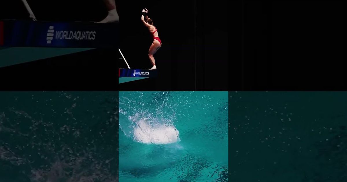 🤩🤩 10m Platform slow motion shots are just another level 🤙 #Diving # ...