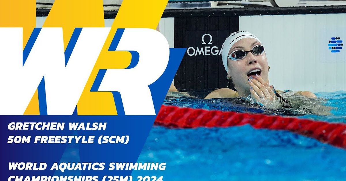 Gretchen Walsh Smashes 50m Freestyle WR Again! Swimming Champs 2024 🇺🇸