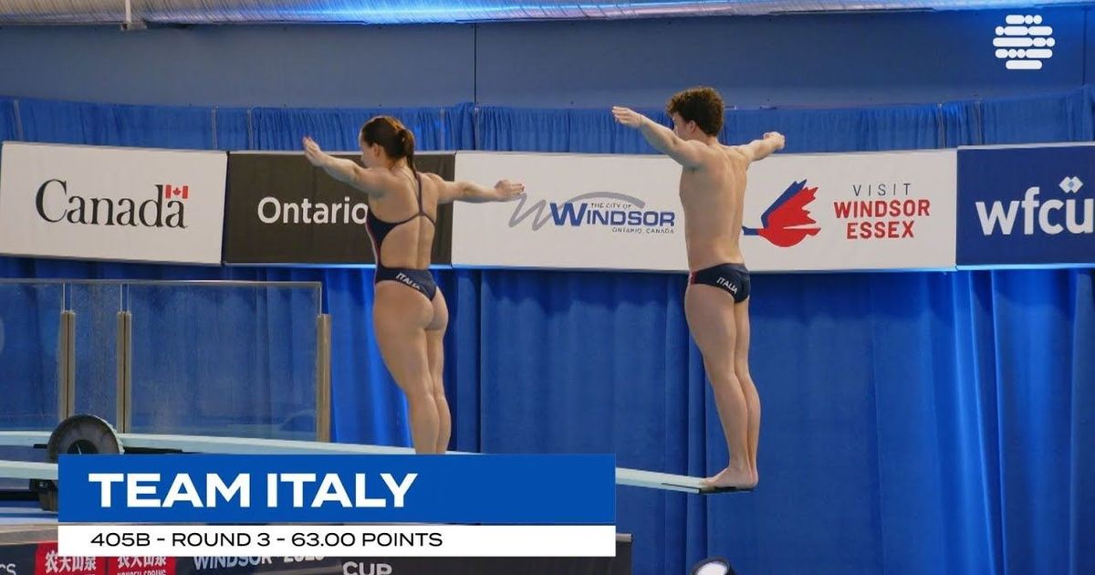 DIVE OF THE DAY – 🇮🇹 Team ITA Nailed Dive 405B With 63.00 Points at the #Diving World Cup 2025