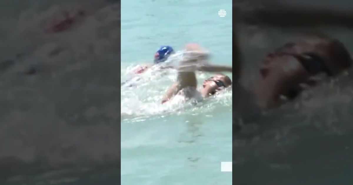 Epic Open Water Battle at World Championships | Swim Highlights #shorts