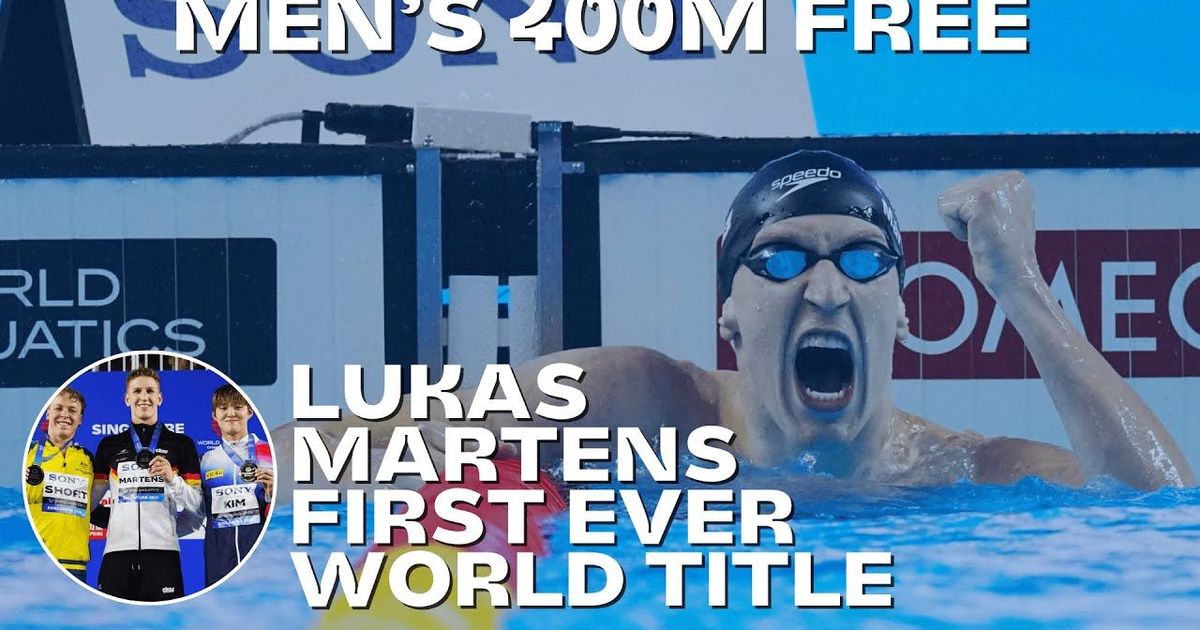 Lukas Martens Claims Historic First World Title in Men’s 400m Free