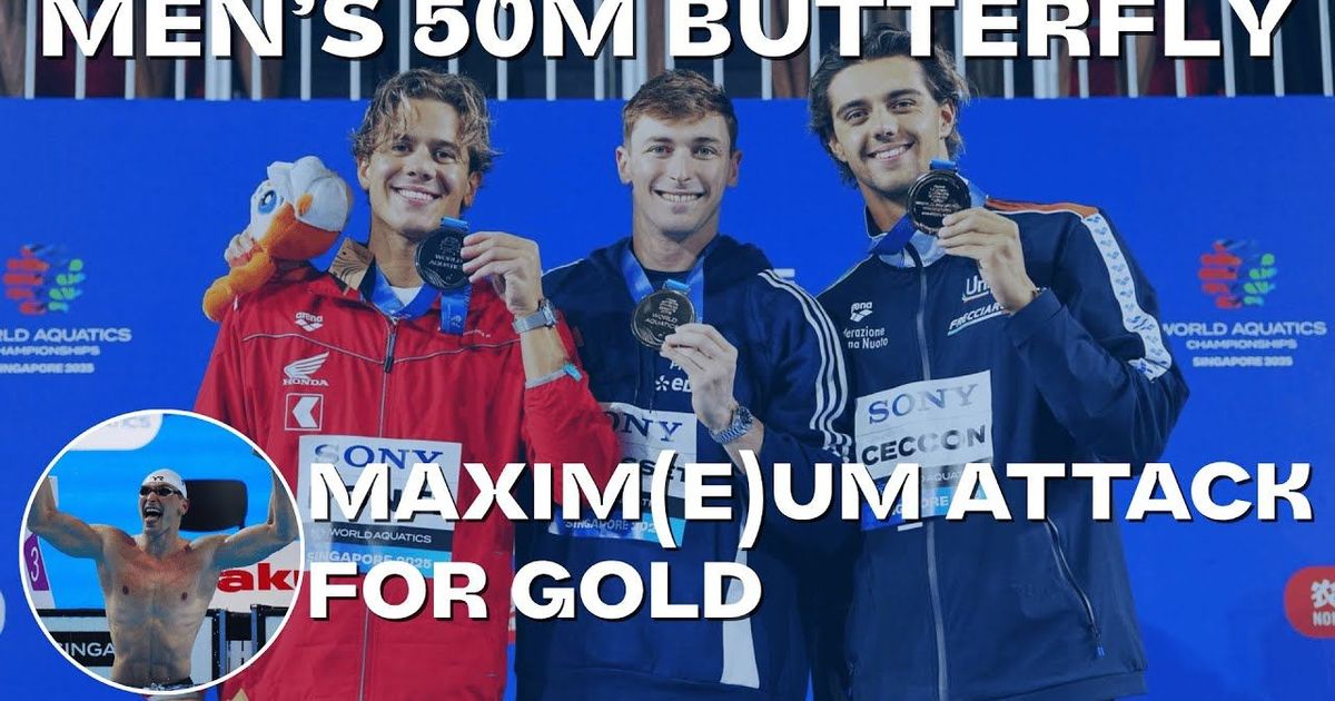 Maxime Grousset Wins Thrilling Gold in Men’s 50m Butterfly Final!