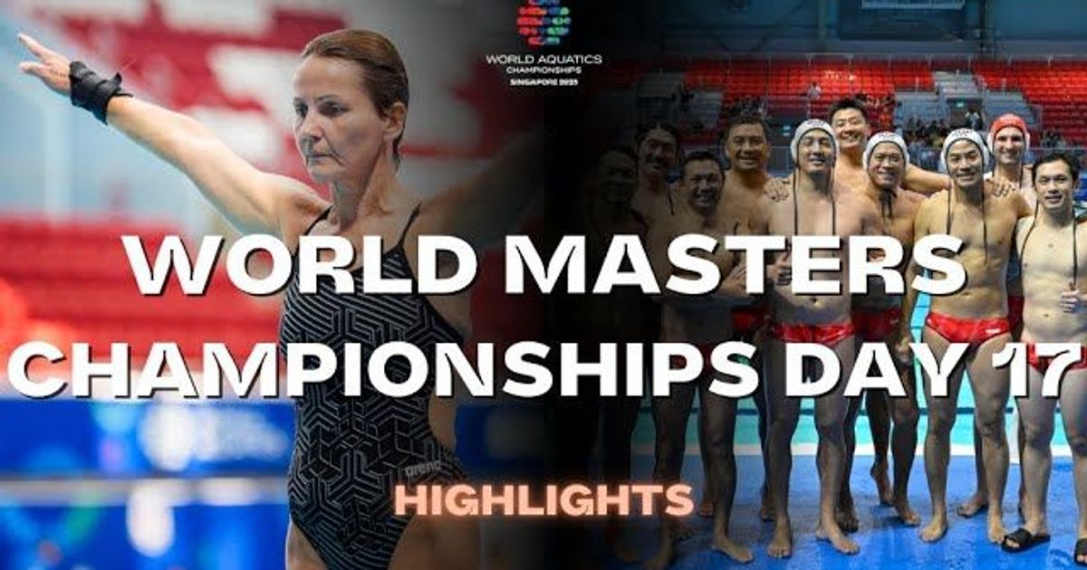 World Masters Championships Day 17 | Diving and Water Polo Highlights ...