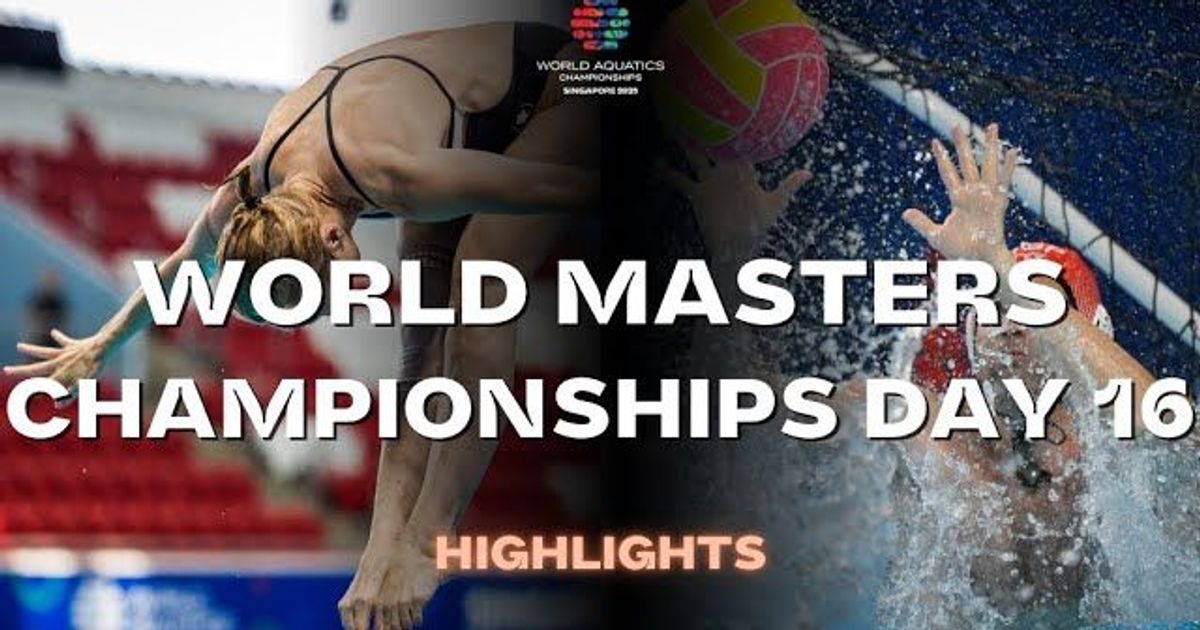 World Masters Championships Day 16 | Diving and Water Polo Highlights ...
